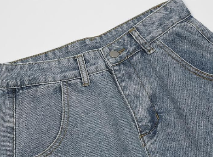 KAMI NO.5301 CROSS PATCH JEANS – STREETS OF KAMI